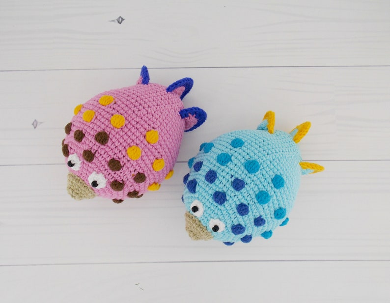 Amigurumi Crochet Pattern Puffer Fish / Crocheted Fish / | Etsy