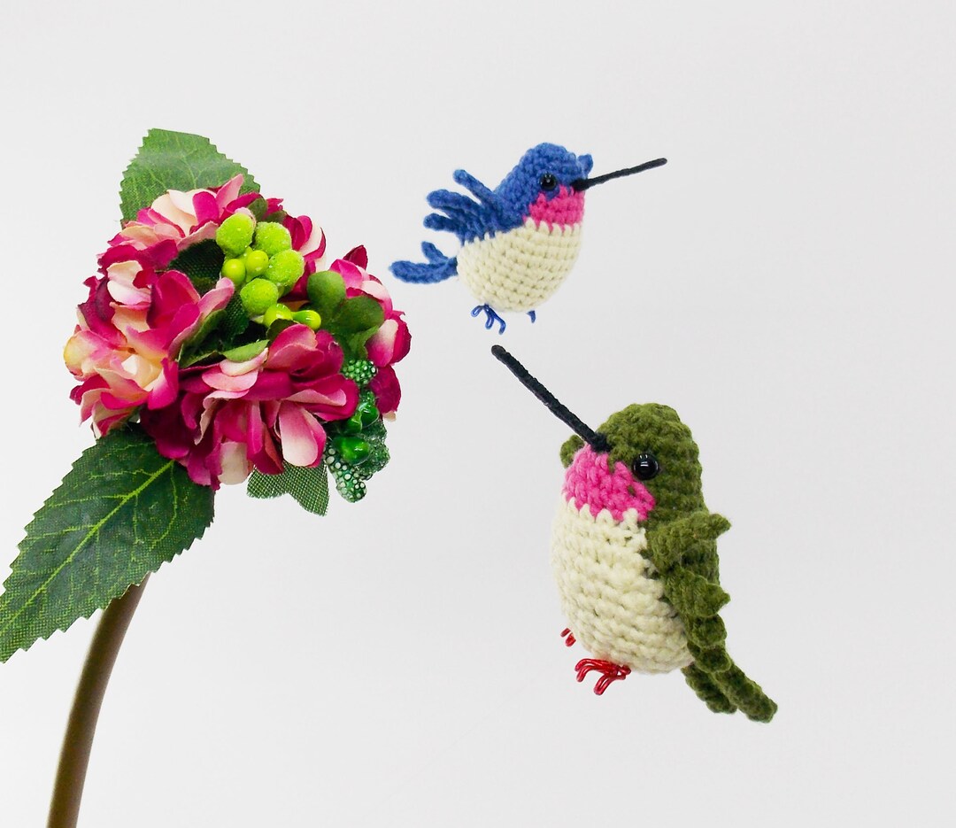Amigurumi Crochet Pattern Hummingbird / Crocheted Realistic Hummingbird ...