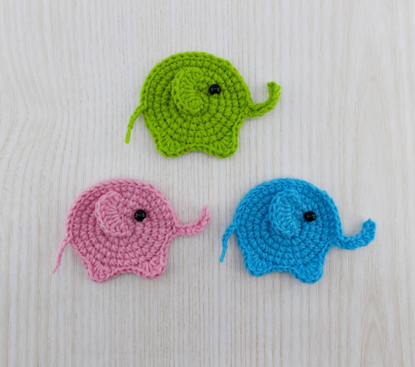 Crochet Pattern Applique Elephant - Etsy Canada