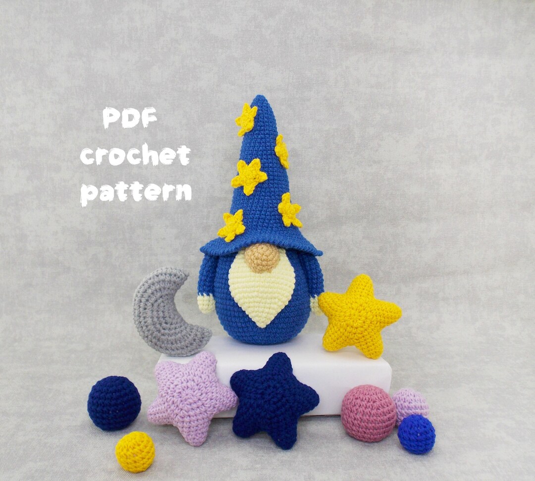 Amigurumi Crochet Pattern Night Gnome / Moon / Star / - Etsy
