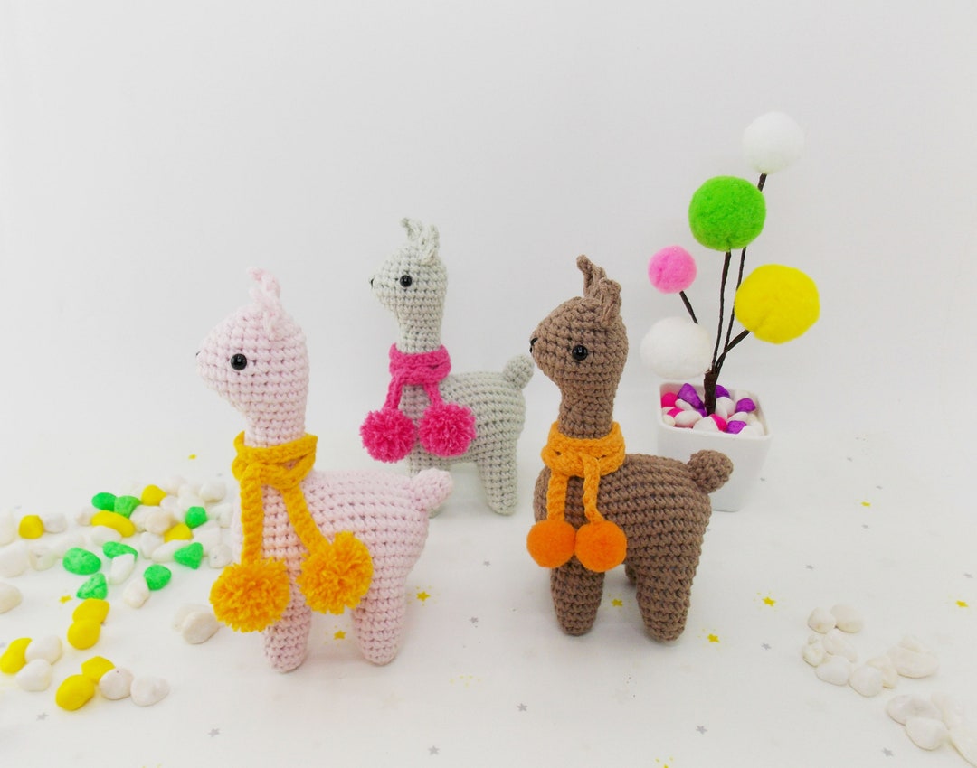 Amigurumi Crochet Pattern Llama / Crocheted Llama / Amigurumi Animals ...