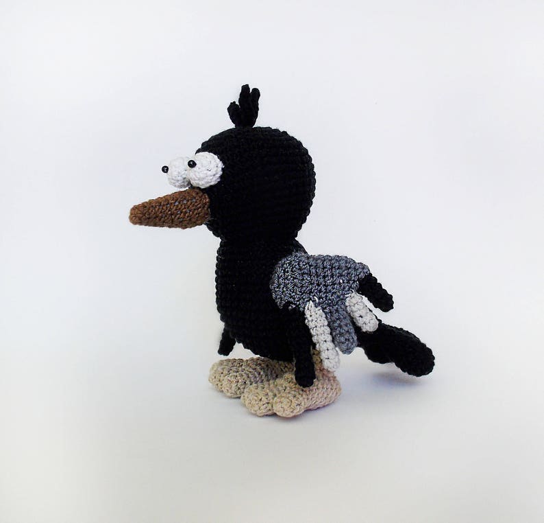 Amigurumi crochet pattern crow / crocheted crow / crochet | Etsy