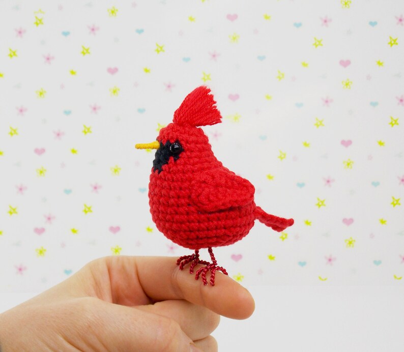 Amigurumi Cardinal Crochet Pattern: Bird DIY (PDF Pattern) - Etsy