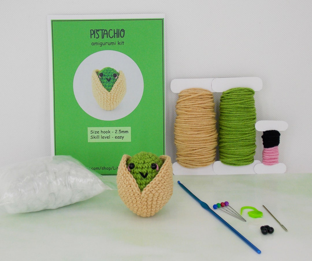 DIY Amigurumi Crochet Kit Little Pistachio / Craft Project Crochet ...