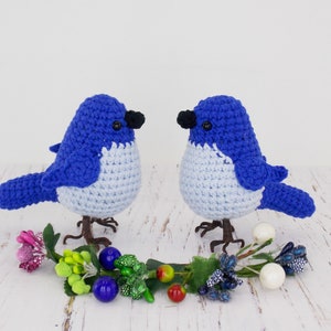 Amigurumi Crochet Pattern Bluebird / Crocheted Bluebird / Amigurumi ...