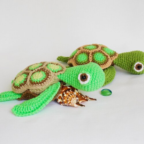 Green Sea Turtle Crochet Pattern Amigurumi Turtle | Etsy