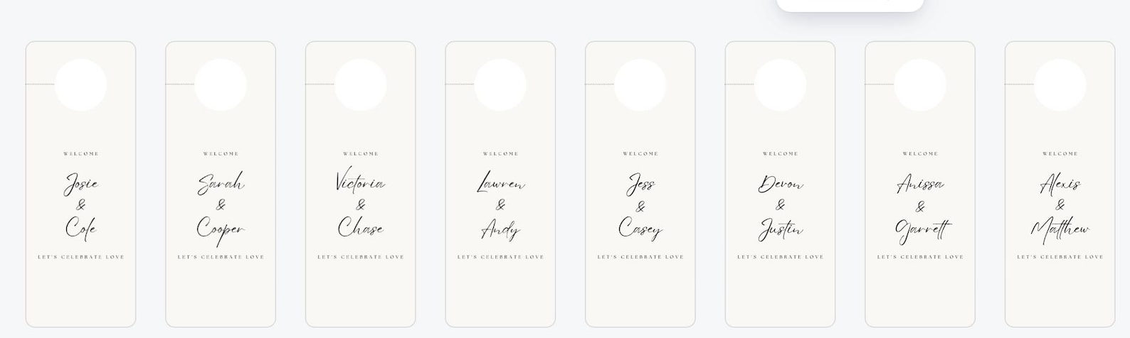 Editable Wedding Door Hanger Template | Canva DIY (instant Download) - Etsy