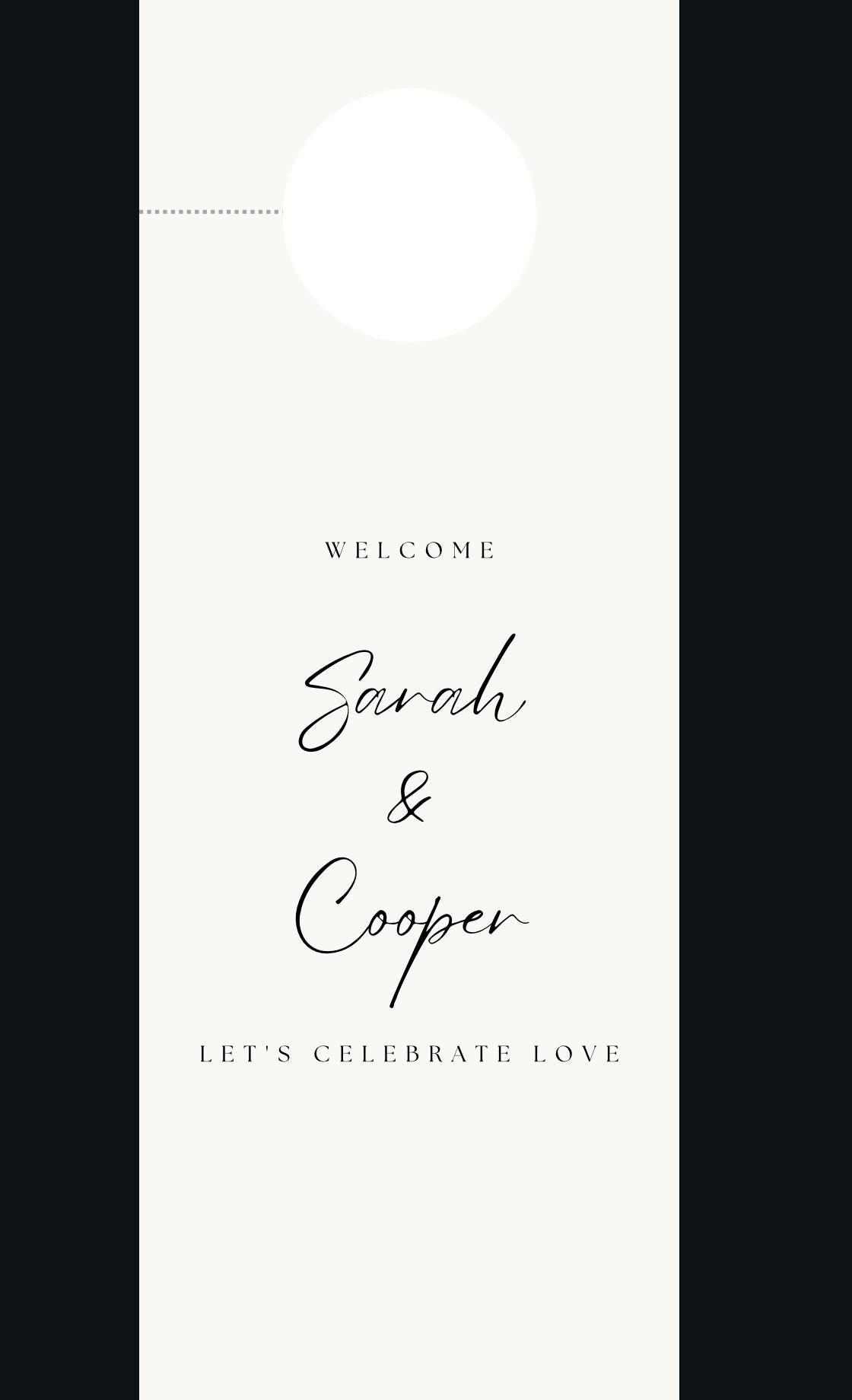 Editable Door Hanger Template | Canva Door Signs for Weddings ...