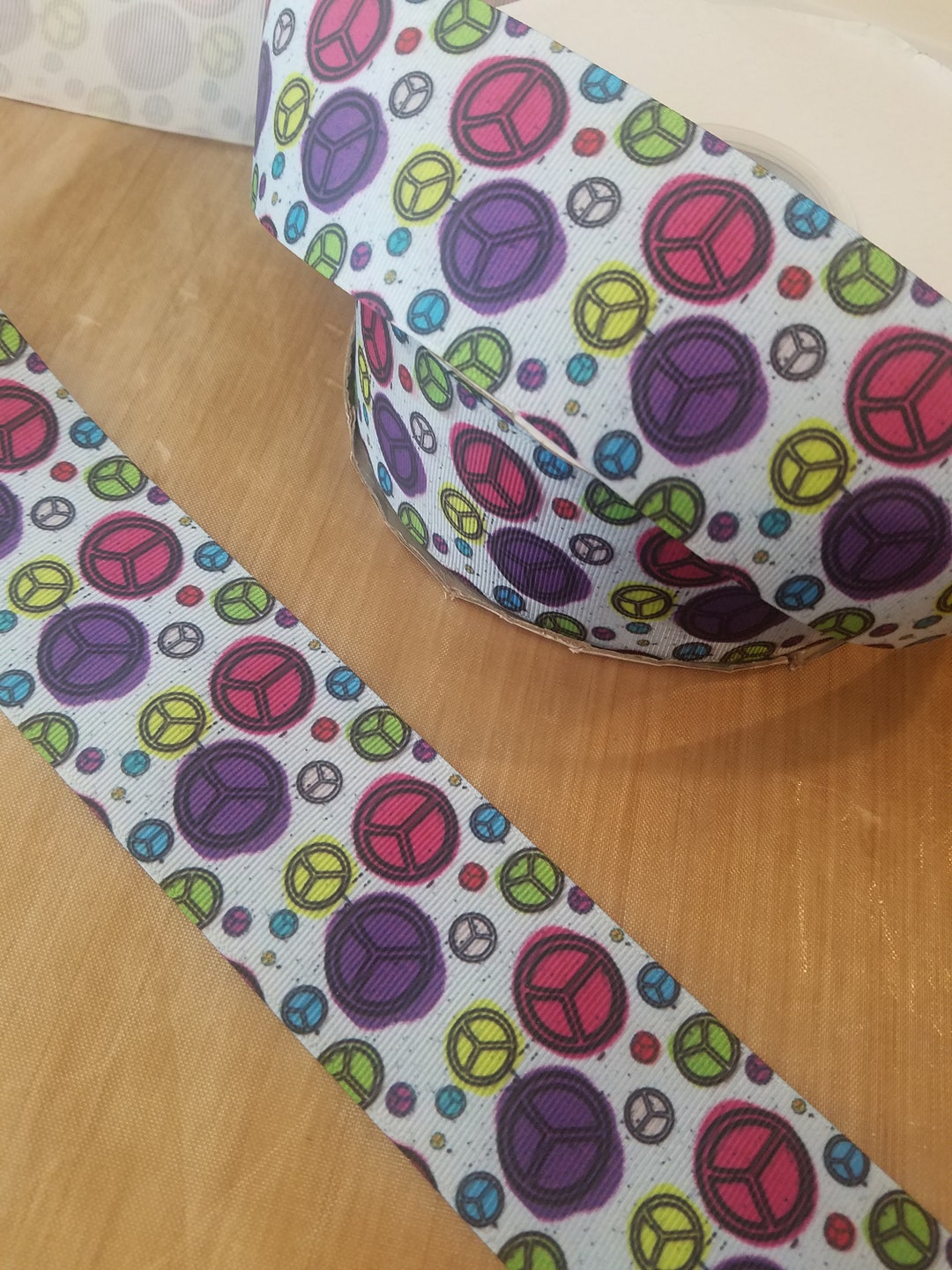 SALE Peace Inspired 2 Inch Grosgrain Ribbon THREE Yard Lot Set - Etsy