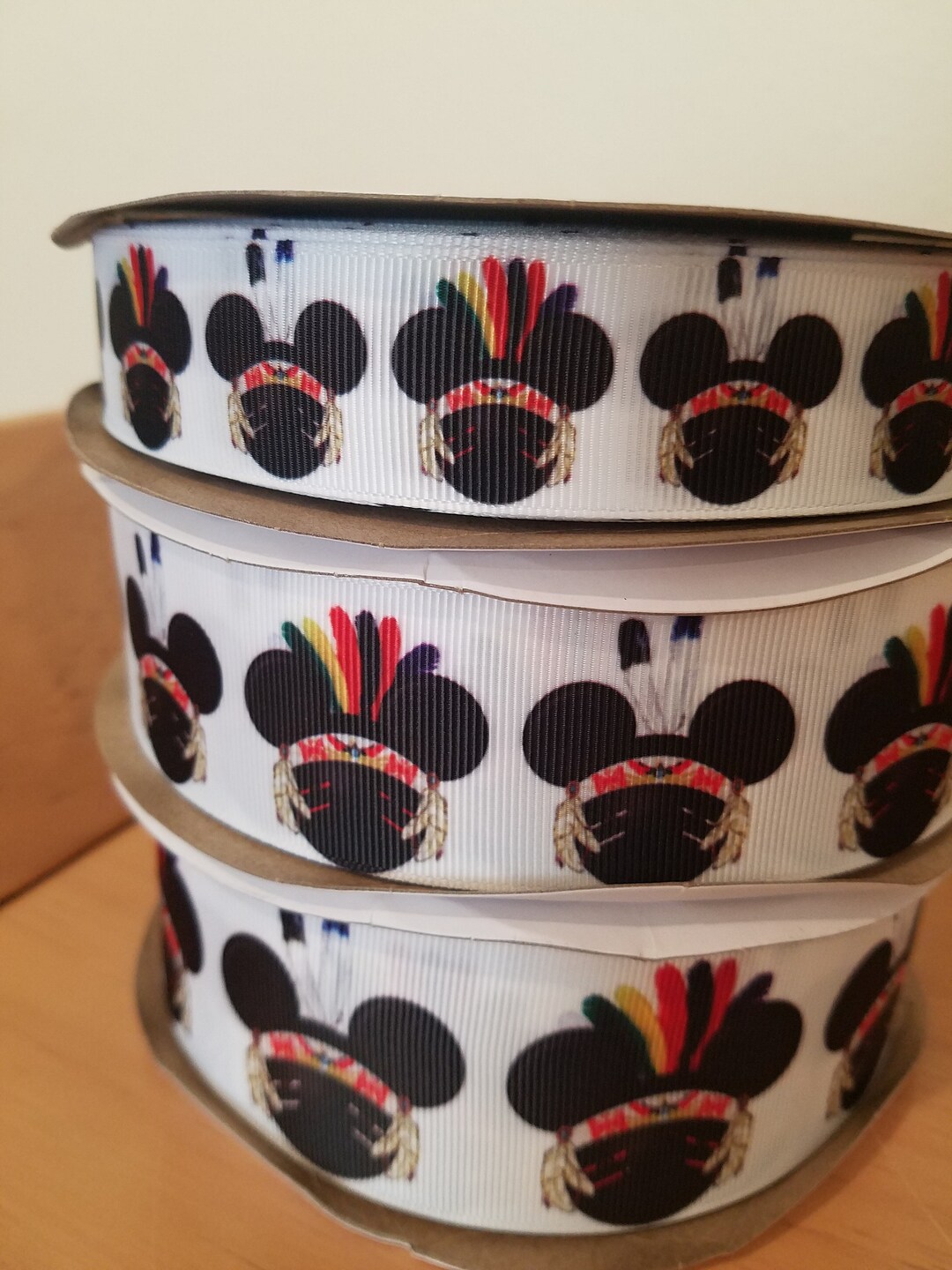 SALE Indian Mouse Thanksgiving Inspired Grosgrain Ribbon THREE Yard Lot ...