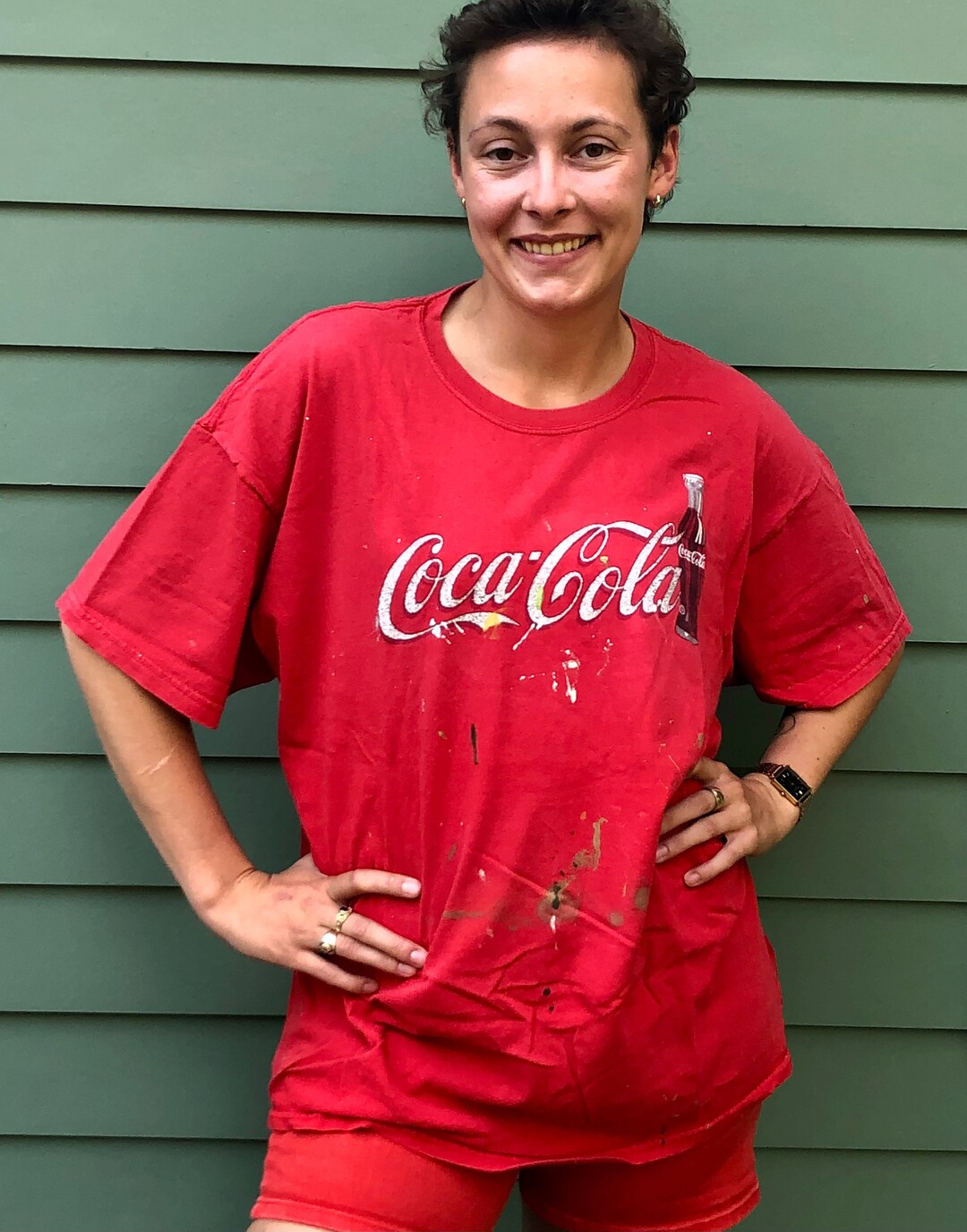 Vintage Destroyed Coke Shirt - Distressed Tshirt Coca Cola Gildan XL ...