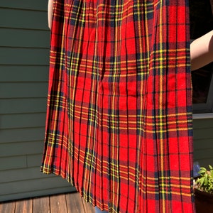 Vintage Swando Plaid Skirt Pleated Skirt Size 14 Made in England Red ...