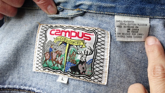 Vintage Campus Denim Work Jacket Jean Jacket Mens Siz… - Gem