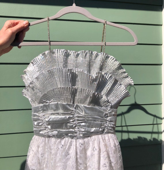 1980s Patricia Green Couture Gown - Size 6 Lace Eveni… - Gem