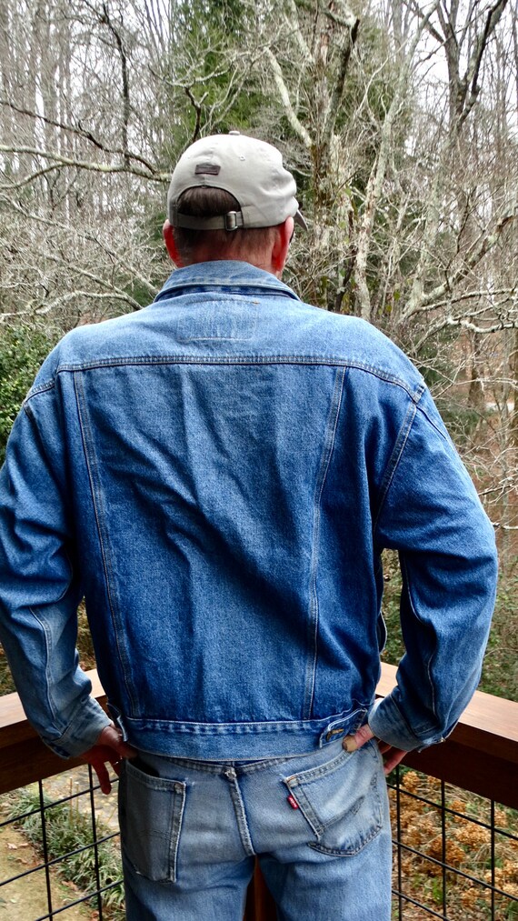 Vintage Campus Denim Work Jacket Jean Jacket Mens Siz… - Gem