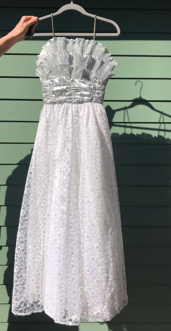 1980s Patricia Green Couture Gown - Size 6 Lace Eveni… - Gem