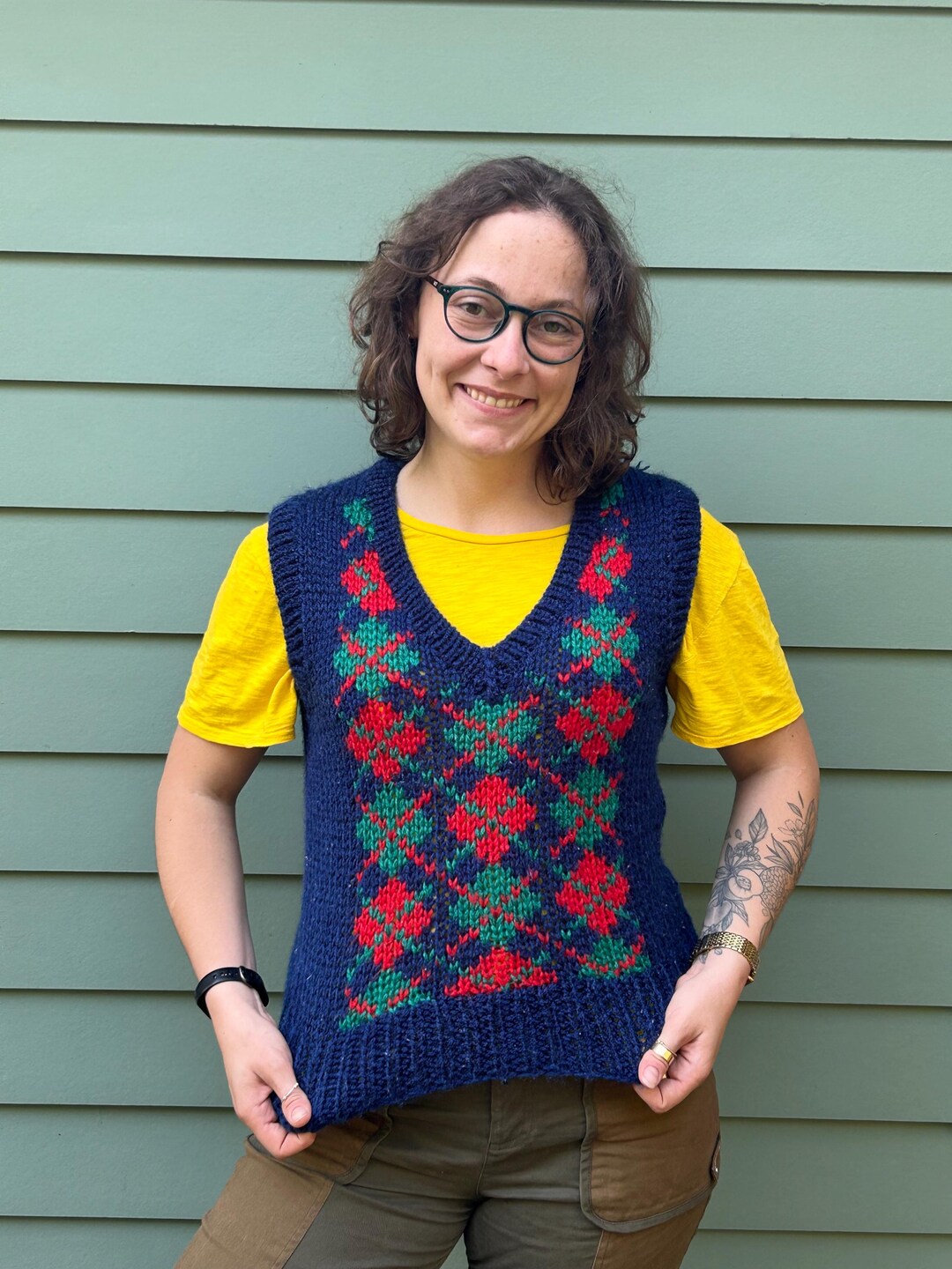 Cute 80s Vest - 1980s Sweater Vest Sheridan Unique Size M Vintage Vest ...