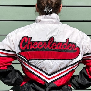 Vintage Cheerleader Jacket Varsity Spirit BHS Cheerleader Windbreaker ...
