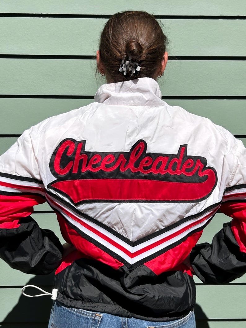 Vintage Cheerleader Jacket Varsity Spirit BHS Cheerleader Windbreaker ...