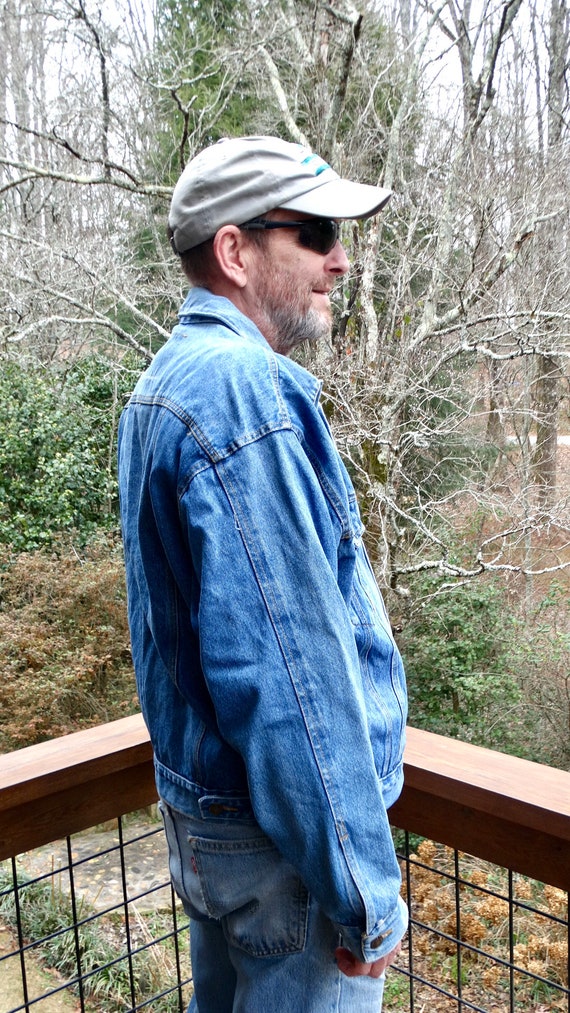 Vintage Campus Denim Work Jacket Jean Jacket Mens Siz… - Gem