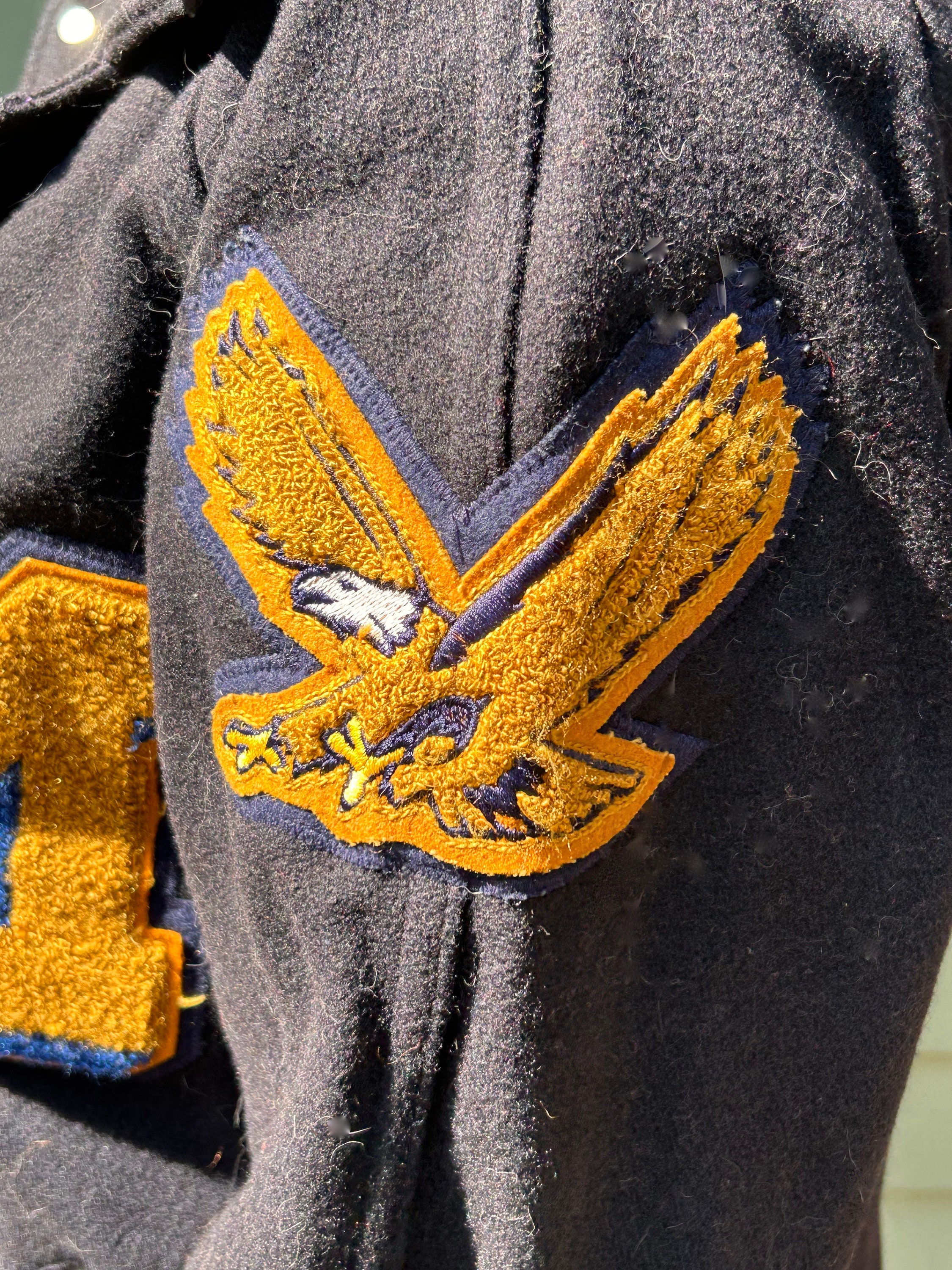 Vintage Neff Varsity Letter Jacket Size S Black and Gold Varsity Jacket ...