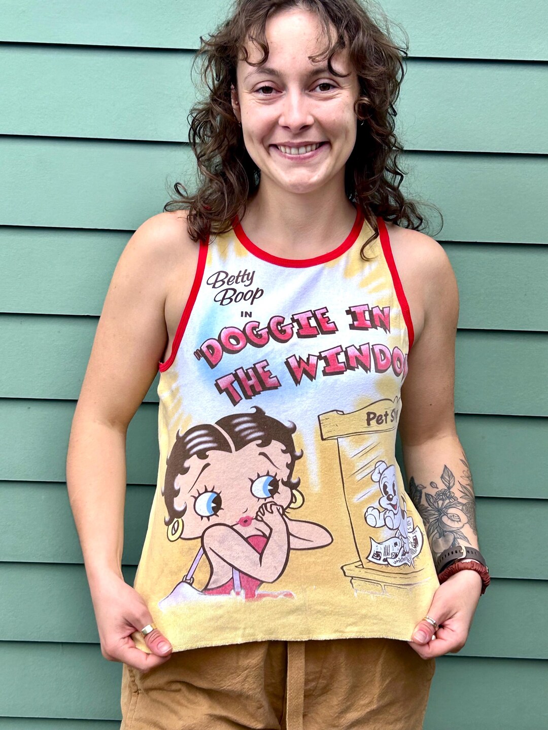 Y2K Betty Boop Tank Top Doggie in the Window Betty Boop Vintage Tank ...