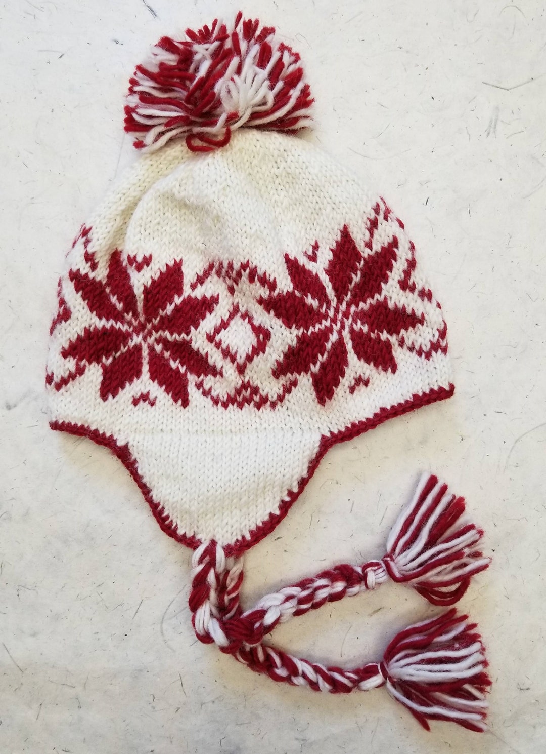 Hand Knit Wool Beanie, Earflap Hat, Winter Hat, Unisex Winter Hat - Etsy