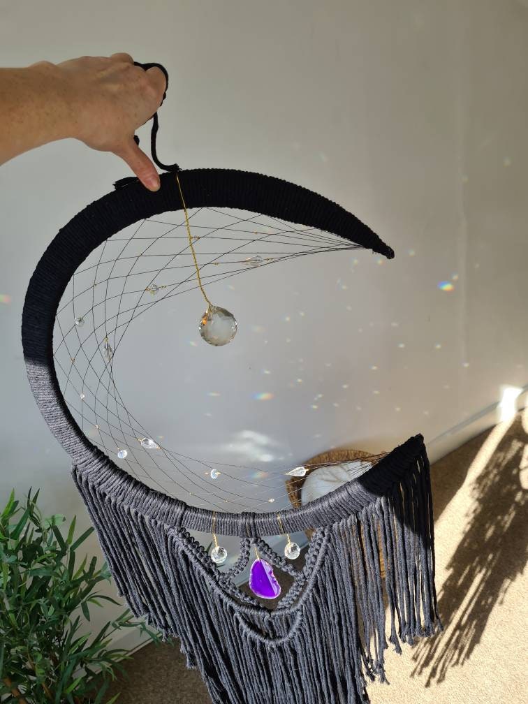 Gothic Macrame Kit Black Macrame Decor Tutorial Winnie | Etsy