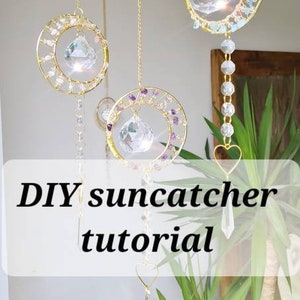 DIY Tutorial Suncatcher With Crystals Moon and Star Crystal - Etsy UK
