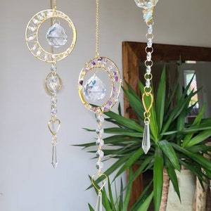 DIY Tutorial Suncatcher With Crystals Moon and Star Crystal - Etsy UK