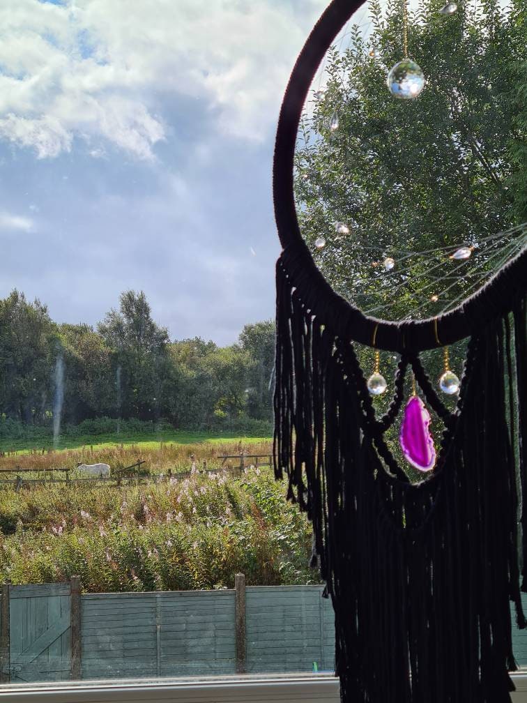 Gothic Macrame Kit Black Macrame Decor Tutorial Winnie - Etsy