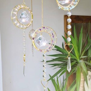 DIY Tutorial Suncatcher With Crystals Moon and Star Crystal - Etsy UK