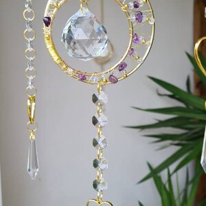 DIY Tutorial Suncatcher With Crystals Moon and Star Crystal - Etsy UK