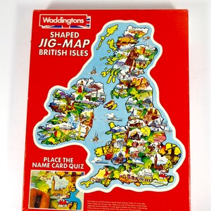 Fun 1983 Waddingtons British Isles Jigsaw Puzzle - Shaped Puzzle Map ...