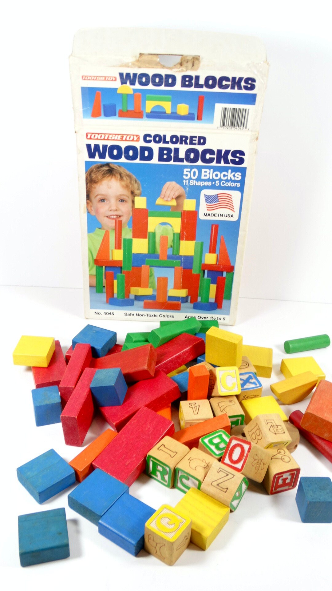 Vintage Tootsietoy Colored Wood Blocks Kids Building Blocks Colored ...