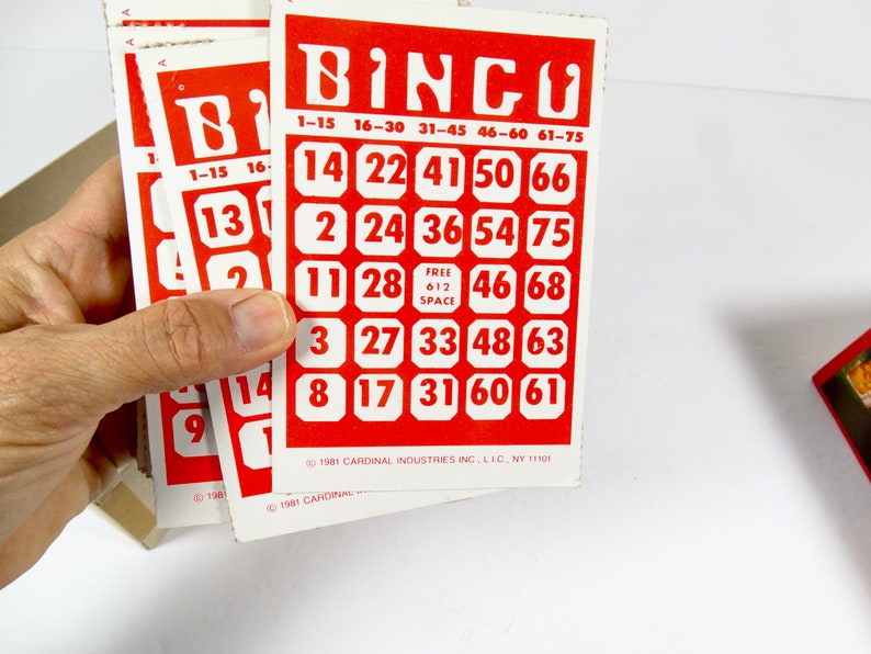 1981 Cardinal Bingo Game COMPLETE - 1980s Bingo Vintage Bingo Bingo ...