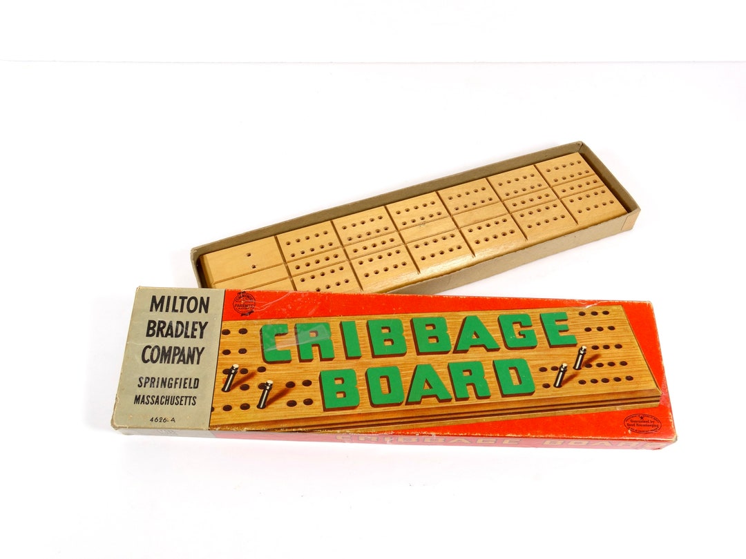 1960s Cribbage Board Vintage Cribbage Board Milton Bradley Cribbage ...