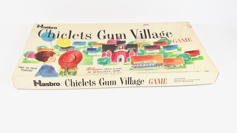 RARE 1968 Hasbro Chiclets Gum Village Game - With Chiclets Box - Etsy