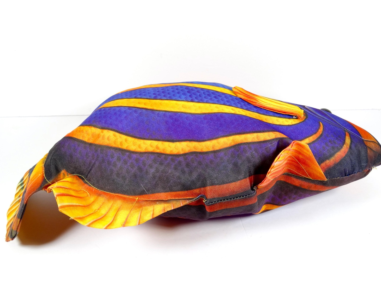 Giant Fish Pillow Tropical Fish Pillow Blue Ring Angelfish Pillow Scuba ...
