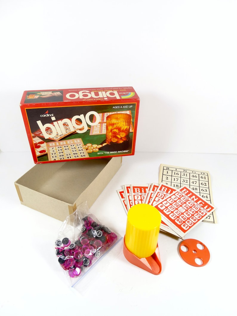 1981 Cardinal Bingo Game COMPLETE - 1980s Bingo Vintage Bingo Bingo ...
