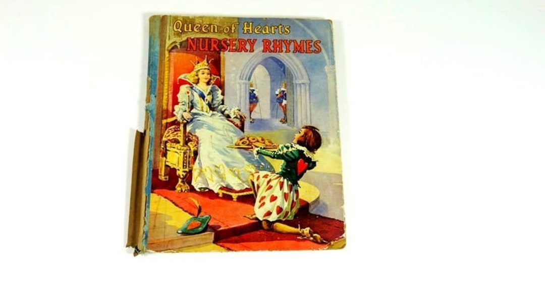 Vintage Queen of Hearts Nursery Rhymes Vintage Children's Book Made in ...
