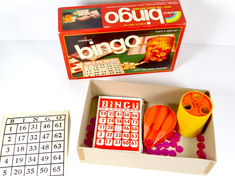 1981 Cardinal Bingo Game COMPLETE - 1980s Bingo Vintage Bingo Bingo ...
