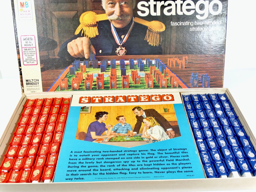 1975 Stratego Board Game COMPLETE 1970s Classic Board Game Strategy ...