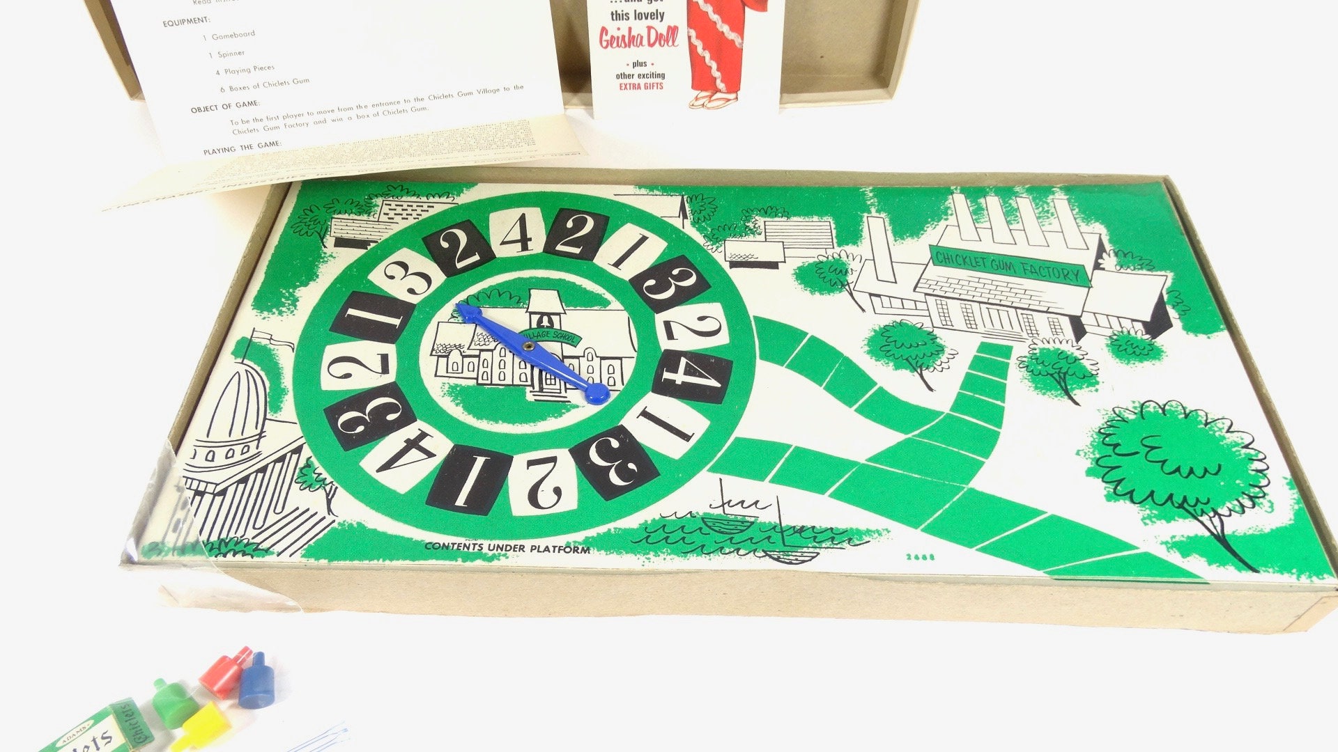 RARE 1968 Hasbro Chiclets Gum Village Game With Chiclets Box - Etsy