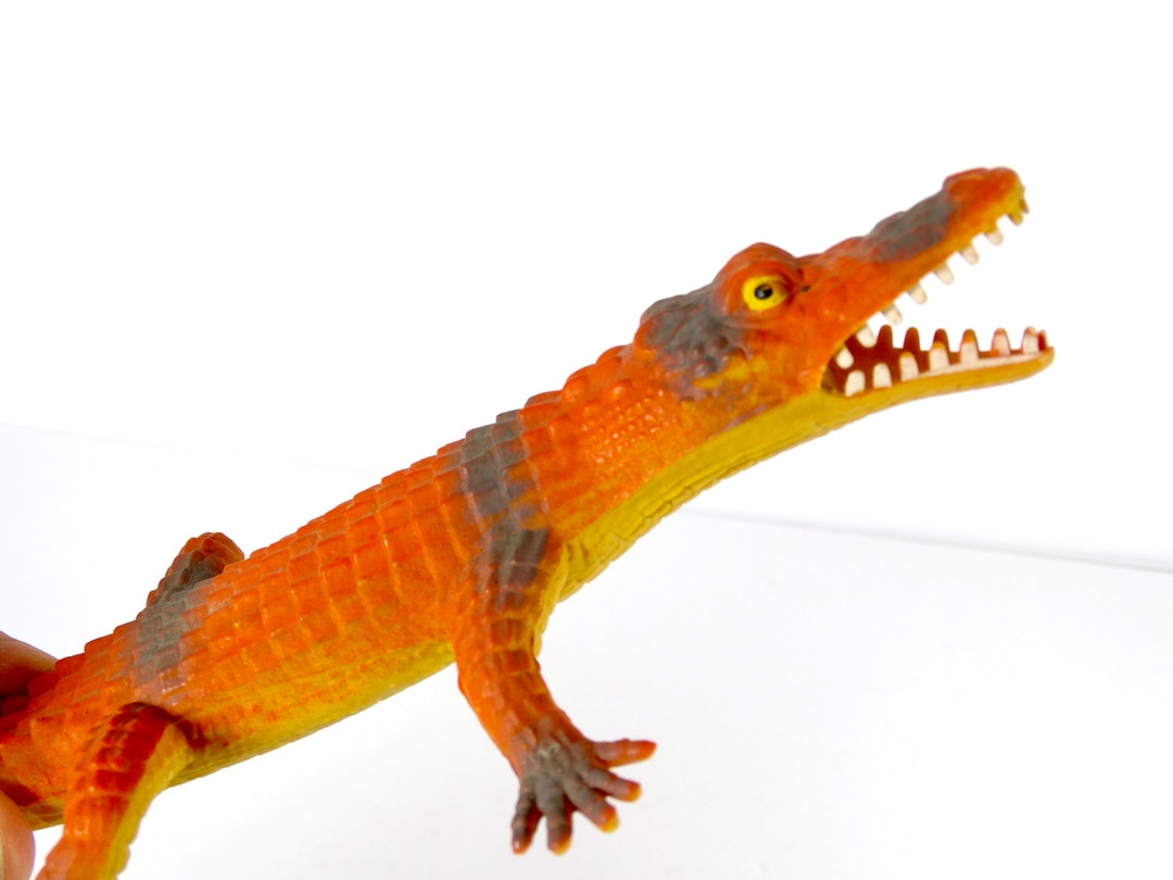 Vintage Alligator Big Plastic Alligator Toy Crocodile Toy Gator Toy ...