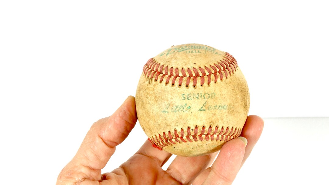 Vintage Little League Baseball - Vintage Leather Baseball - Baseball ...