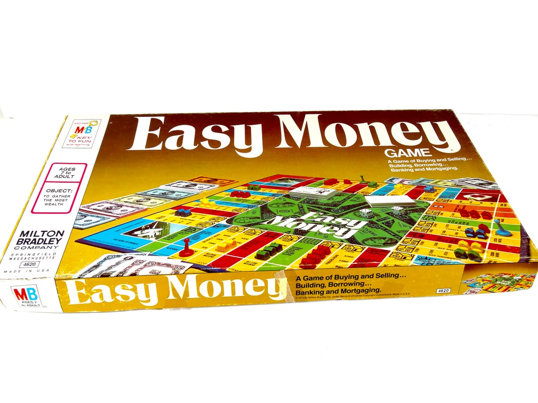 1974 Easy Money Game COMPLETE Monopoly Clone Banking Game Money Game ...