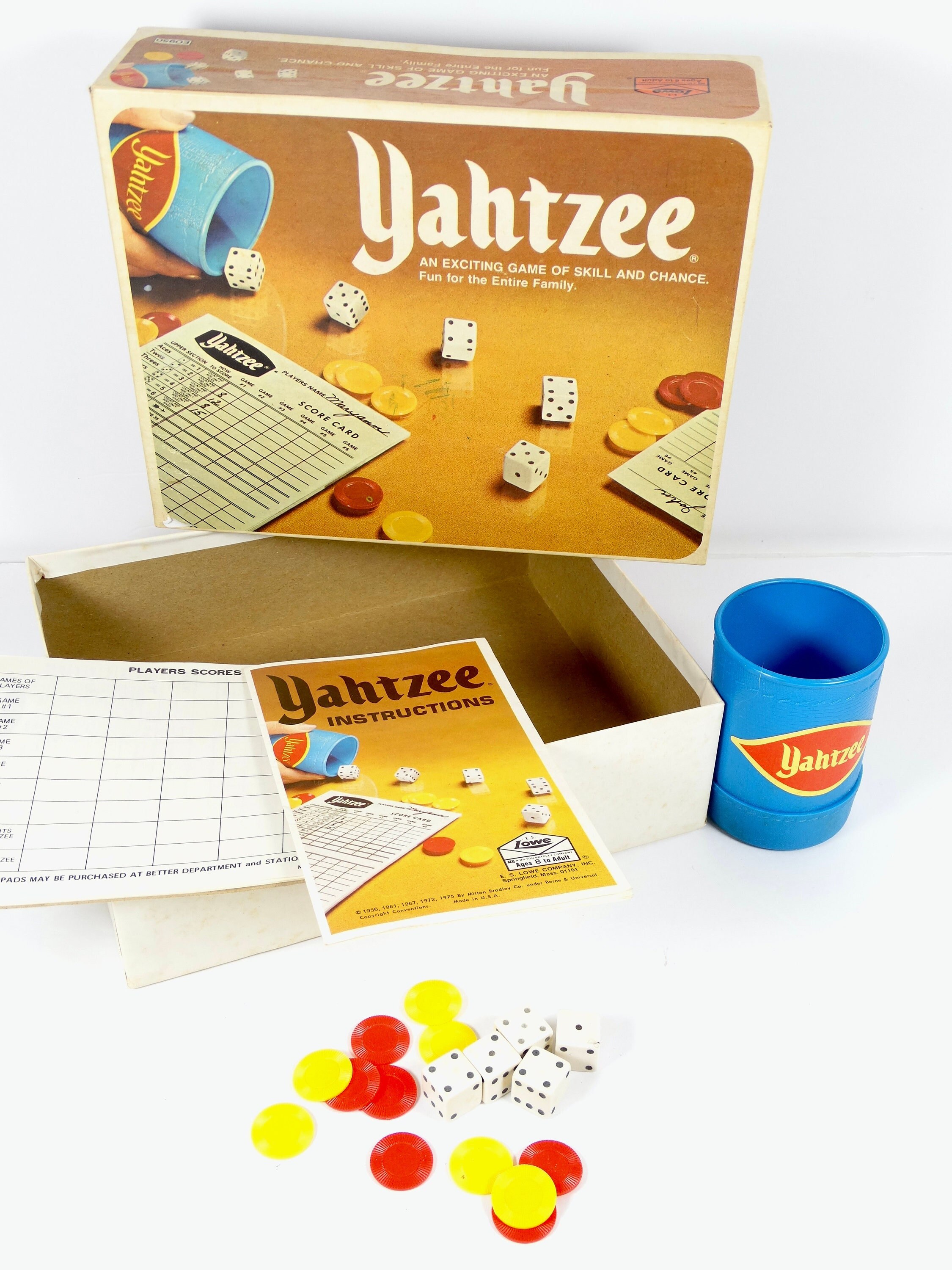 1975 Yahtzee Game - Vintage Yahtzee Classic Game Dice Game Family Game ...