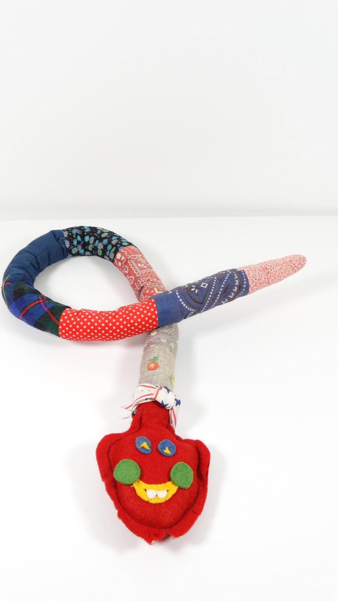 60s Cute Toy Snake - 1960s Fabric Snake Toy Stuffed Snake Midcentury ...
