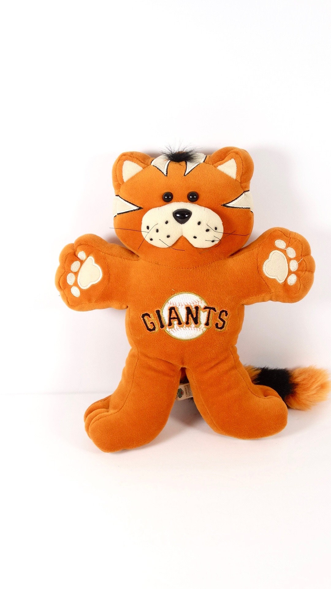 Cute Giants Mascot Plush Mascot 1990s Giants Team Beans Plush Cat Tiger ...